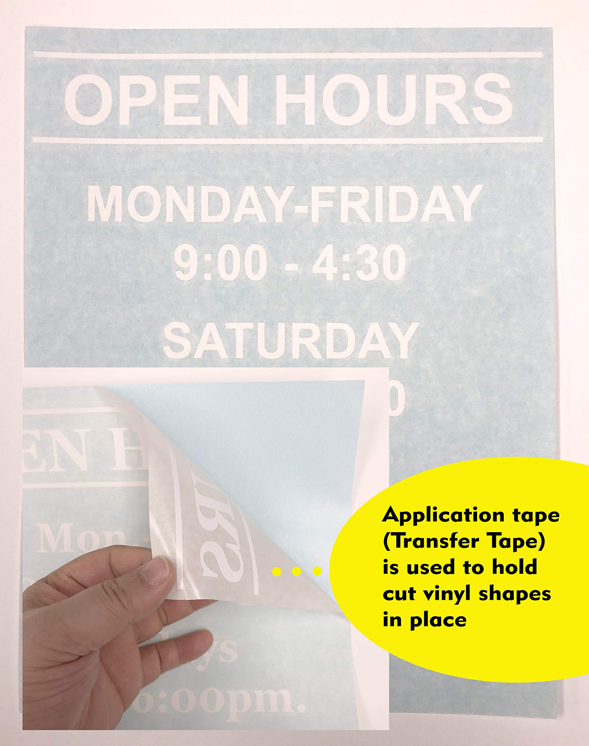 Custom Business Hours Window Decal - 10.5"x13.5" or 14"x18" - Vinyl Custom Lettering, Glass Door Sign - Free Squeegee - Easy Install Manual