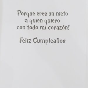 Feliz Cumpleanos Nieto - Happy Birthday Grandchild Greeting Card (Spanish)