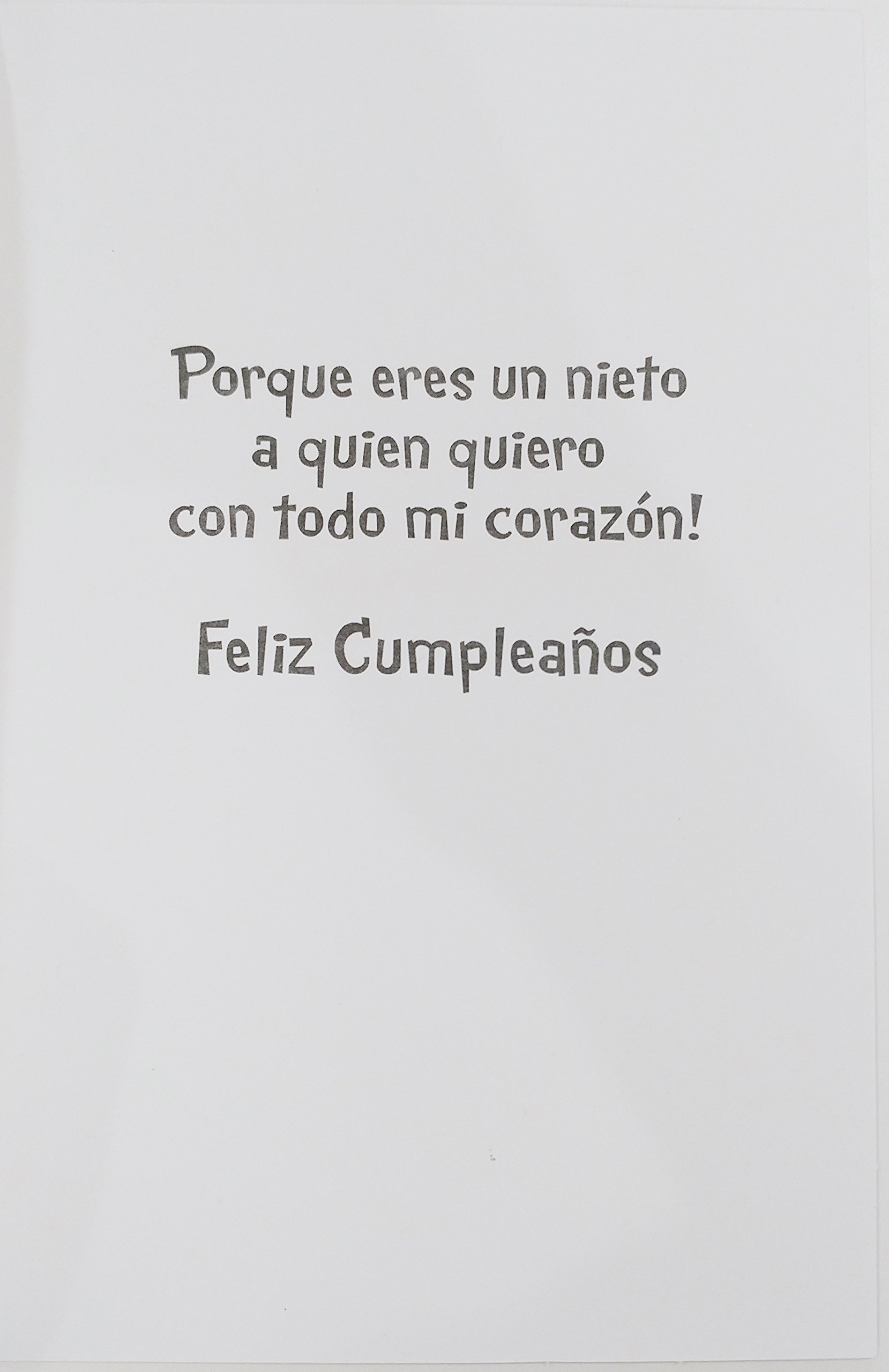 Feliz Cumpleanos Nieto - Happy Birthday Grandchild Greeting Card (Spanish)