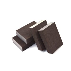 extra fine (400 grit) manual sanding sponge sheet kitchen polishing grinding abrasive sponge block 4-inch, 4-pack