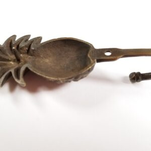 hardware and antiques Vintage Pineapple Fruits Strong Brass Hook Coat, Towel, Hat, Hanger 4-1/4" Long #C13