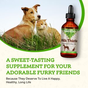 Animal Essentials Milk Thistle for Dogs & Cats - Liver Health Support, Herbal Extract, Liver Care Supplement, Organic Liquid Drops - 2 Fl Oz