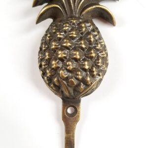 hardware and antiques Vintage Pineapple Fruits Strong Brass Hook Coat, Towel, Hat, Hanger 4-1/4" Long #C13