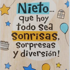 Feliz Cumpleanos Nieto - Happy Birthday Grandchild Greeting Card (Spanish)