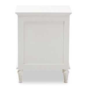 Baxton Studio 3-Drawer, White Wash