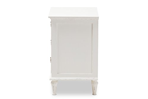 Baxton Studio 3-Drawer, White Wash