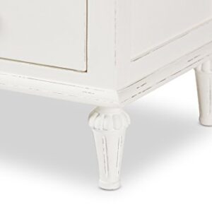 Baxton Studio 3-Drawer, White Wash