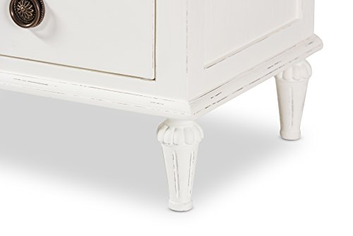 Baxton Studio 3-Drawer, White Wash