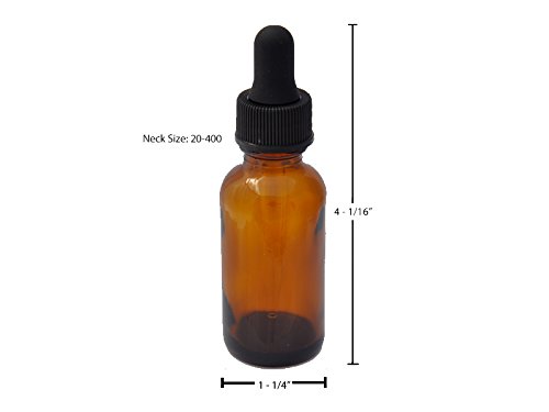 DropperStop™ 1oz Amber Glass Dropper Bottles (30mL) with Tapered Glass Droppers - Pack of 99