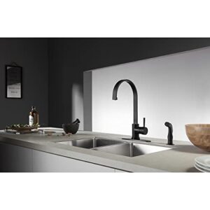 Kingston Brass LS8710DLSP Concord Kitchen Faucet, Matte Black