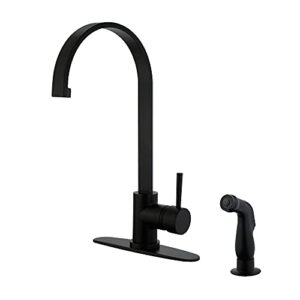 kingston brass ls8710dlsp concord kitchen faucet, matte black