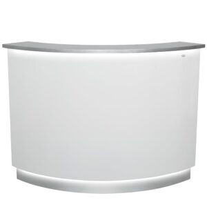 led illuminated curved reception desk reception area counter janus round