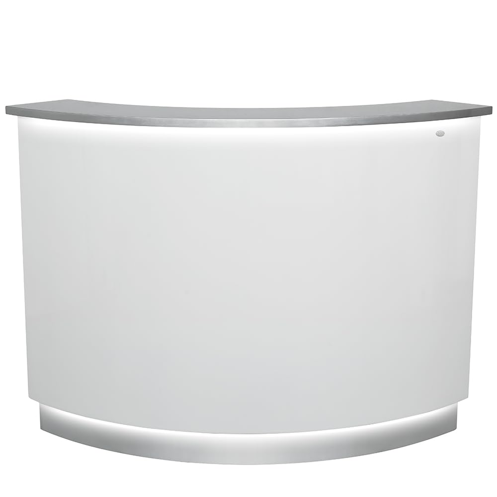 LED Illuminated Curved Reception Desk Reception Area Counter Janus Round