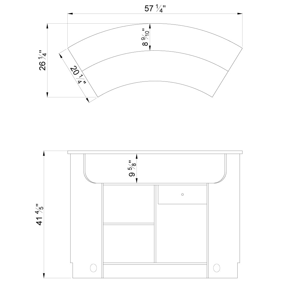 LED Illuminated Curved Reception Desk Reception Area Counter Janus Round