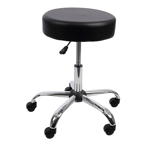 Alera ALEUS4716 19.69 in. to 24.80 in. Seat Height Height Adjustable Backless Lab Stool - Black