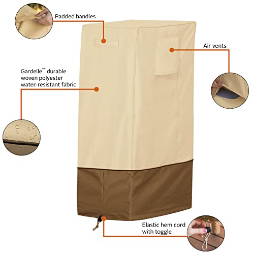 Classic Accessories Veranda Water-Resistant 33 Inch Square Smoker Grill Cover, Grill Cover for Outdoor Grill, BBQ Cover