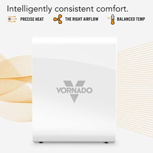 Vornado VMH500 Whole Room Metal Heater with Auto Climate, 2 Heat Settings, Adjustable Thermostat, 1-12 Hour Timer, and Remote, Ice White