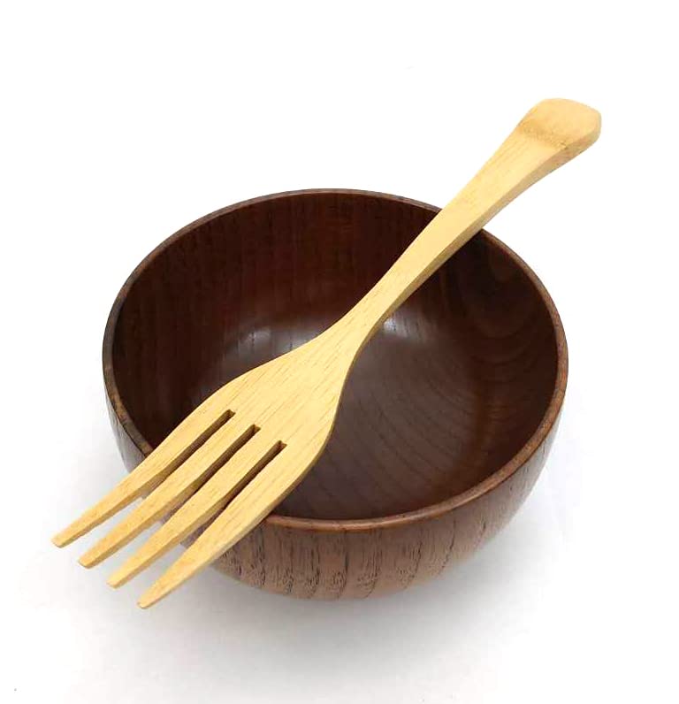 JapanBargain 4108, Set of 12 Bamboo Dinner Forks for Appetizer Furit Dessert Snack Resuable Dishwasher Safe, 8.25-inch