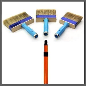 Kingorigin Deck Paint Brush, 3 Pack Thick Paint Brushes (4", 5", 6") for Faster Coverage, Compatible with Most Extension Poles, Stain Brushes for Wood, Deck, Walls, Fence and House