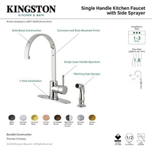 Kingston Brass LS8710DLSP Concord Kitchen Faucet, Matte Black