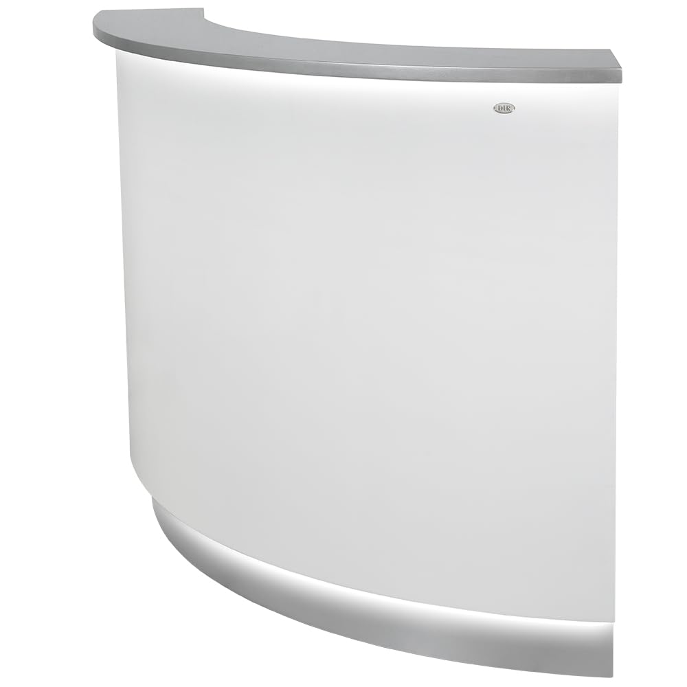 LED Illuminated Curved Reception Desk Reception Area Counter Janus Round