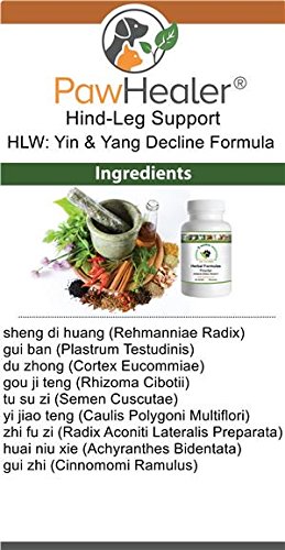 Hind Leg Weakness: Yin & Yang Decline - 100 Grams-Herbal Powder-Dogs & Pets - Supports Dogs with Arthritis & Muscle Mass Loss