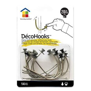 under the roof decorating 100155 picture hangers, small head, black, 14 piece