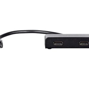 Monoprice DisplayPort 1.2 to DisplayPort Multi-Stream Transport (MST) Hub - 2-Port, DP to DP, Ideal for Digital Signage, Large Video Displays in Schools, 7.6 x 5.8 x 1.3