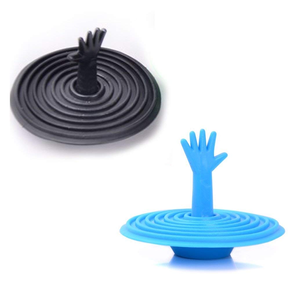 Archi Rubber Palm-Shaped Sink Bathtub Drain Plug Stopper Random Color