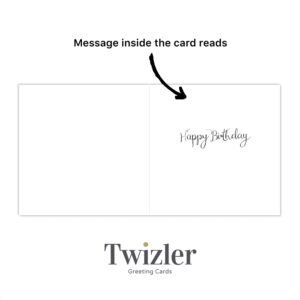 Twizler Happy 100th Birthday Card for Her with Silver Foiling