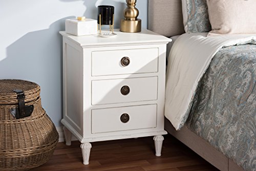 Baxton Studio 3-Drawer, White Wash