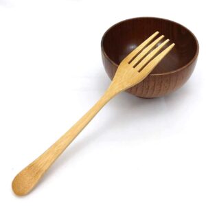 JapanBargain 4108, Set of 12 Bamboo Dinner Forks for Appetizer Furit Dessert Snack Resuable Dishwasher Safe, 8.25-inch