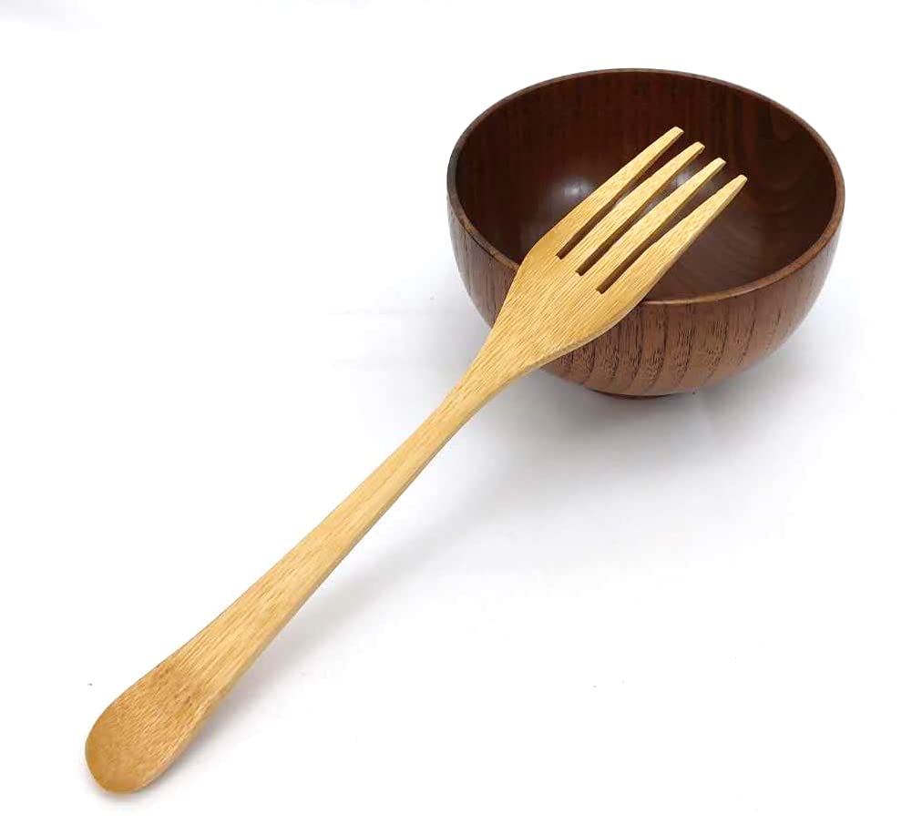 JapanBargain 4108, Set of 12 Bamboo Dinner Forks for Appetizer Furit Dessert Snack Resuable Dishwasher Safe, 8.25-inch