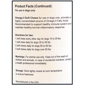 Pet’s Choice Pharmaceuticals Skin & Coat, Omega-3 Soft Chews for Large to Giant Dogs, 150 ct