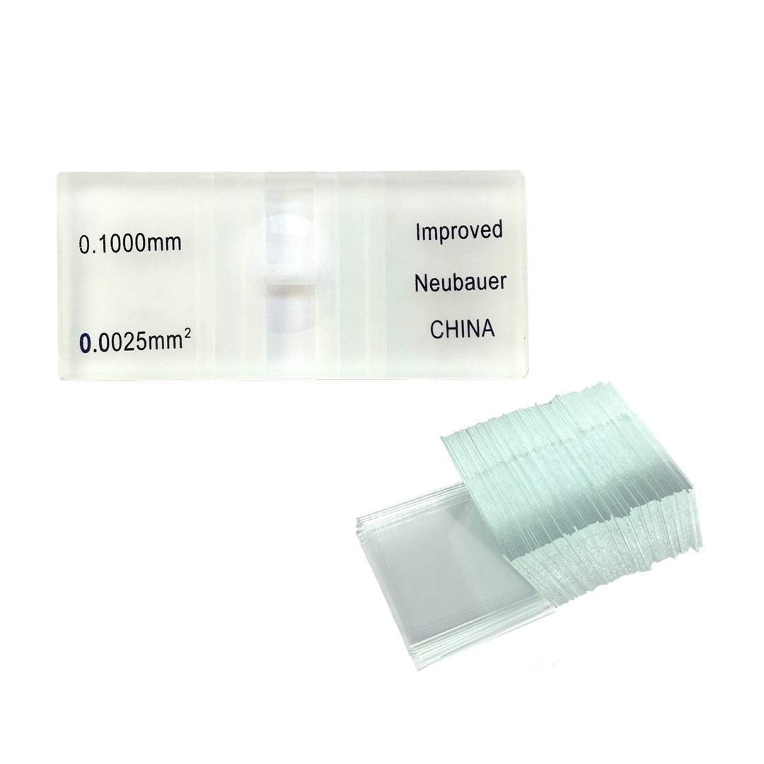 Hemocytometer Blood Counting Chamber with 100 Cover Slips Hemacytometer Blood Cell Counting