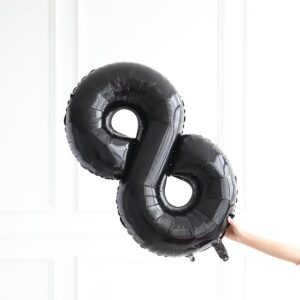 40inch Jumbo Black 18 Number Balloons for 18th Birthday Party Decoration Men Women 18 Years Old Birthday Party Supplies use Them as Props for Photos (Black 18)