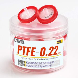 syringe filters ptfe hydrophobic 25 mm 0.22 um non sterile 25/pk by ks-tek