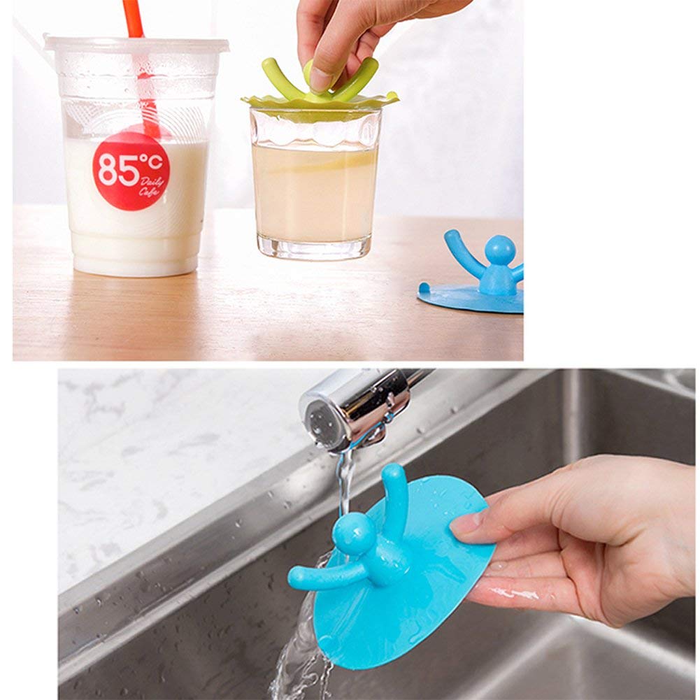 Archi Rubber Palm-Shaped Sink Bathtub Drain Plug Stopper Random Color