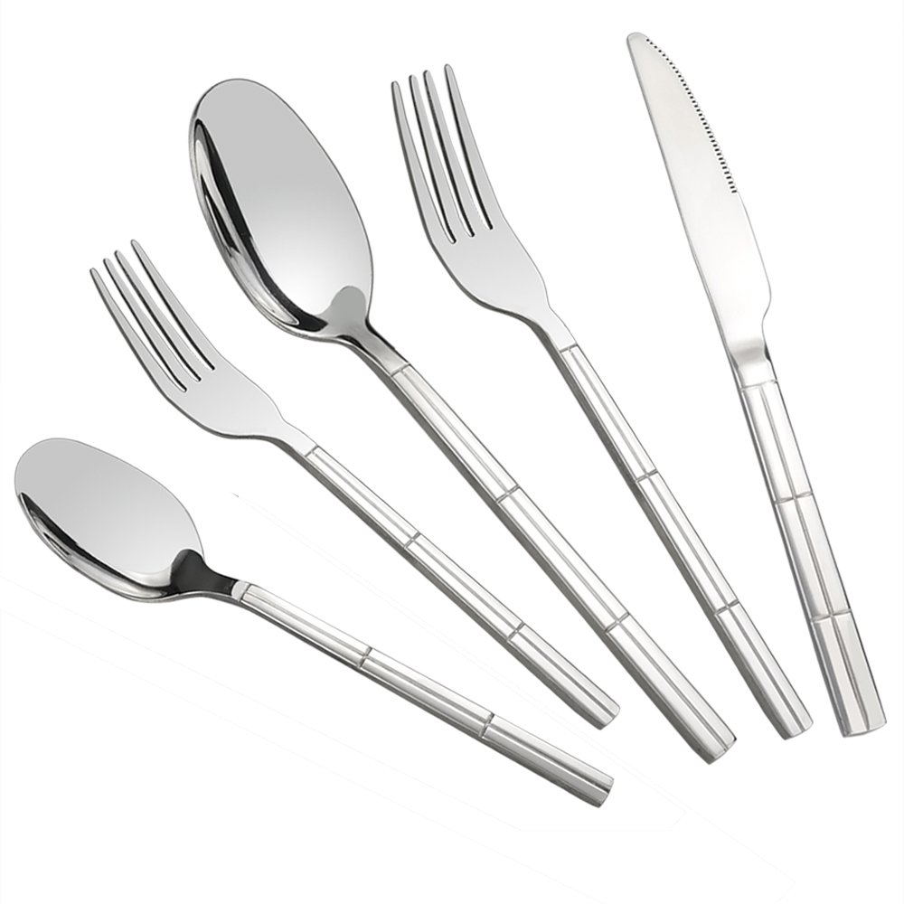 Lesbin 30-Piece Stainless Steel Flatware Silverware, Service for 6