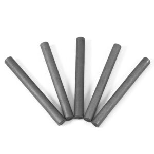 5Pcs 99.9% Graphite Electrode Cylinder Rod Length 100mm Diameter 10mm