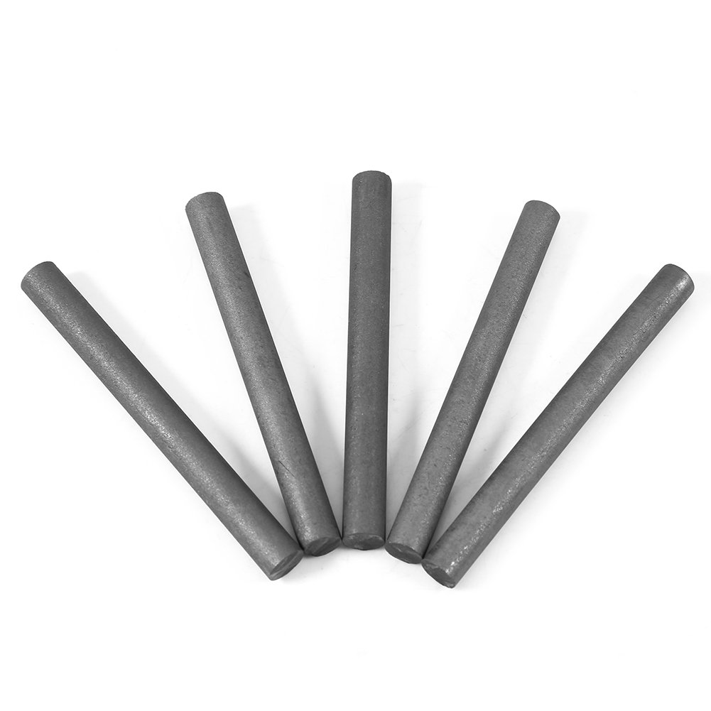 5Pcs 99.9% Graphite Electrode Cylinder Rod Length 100mm Diameter 10mm