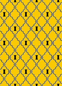 university of iowa 100% cotton fabric-trellis design-newest design