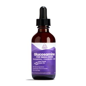 paramount pet health all natural glucosamine for dogs - 260mg glucosamine for small dogs - liquid dog joint supplement & dog glucosamine - safe joint supplement for dogs