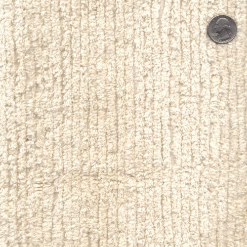 Cotton 57" Wide Terry Chenille Fabric by The Yard - Natural (Cream/Ivory) (TC0521-596)