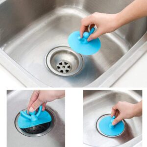 Archi Rubber Palm-Shaped Sink Bathtub Drain Plug Stopper Random Color