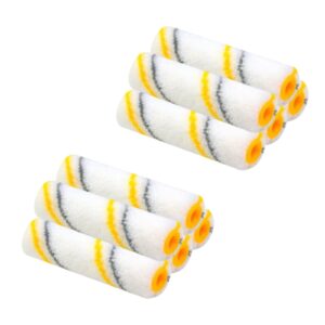 kingorigin mini paint roller covers, 10 pack paint roller 4 inch, 3/8" nap lint free paint roller refill, small paint rollers for touch-up on small spaces