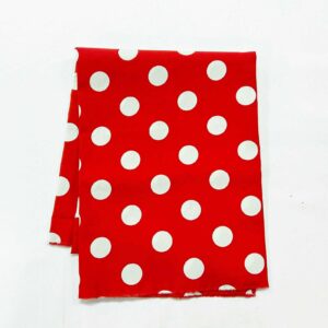 布人倶楽部（fujin club） broad polka-dot print 日本製(made in japan) 42.5 inches (108 cm) width (red, 59.1inches)