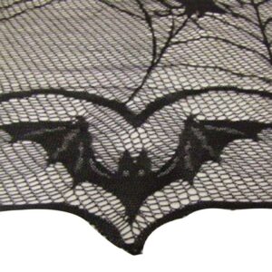 Awtlife Halloween Lace Tablecloth Bat Spider Web For Halloween Party Decor 48"x96"