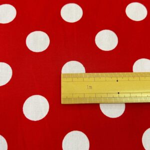 布人倶楽部（Fujin Club） Broad Polka-dot Print 日本製(Made in Japan) 42.5 inches (108 cm) Width (red, 59.1Inches)