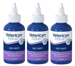 (3 pack) vetericyn plus all animal eye wash, 3 ounces per pack